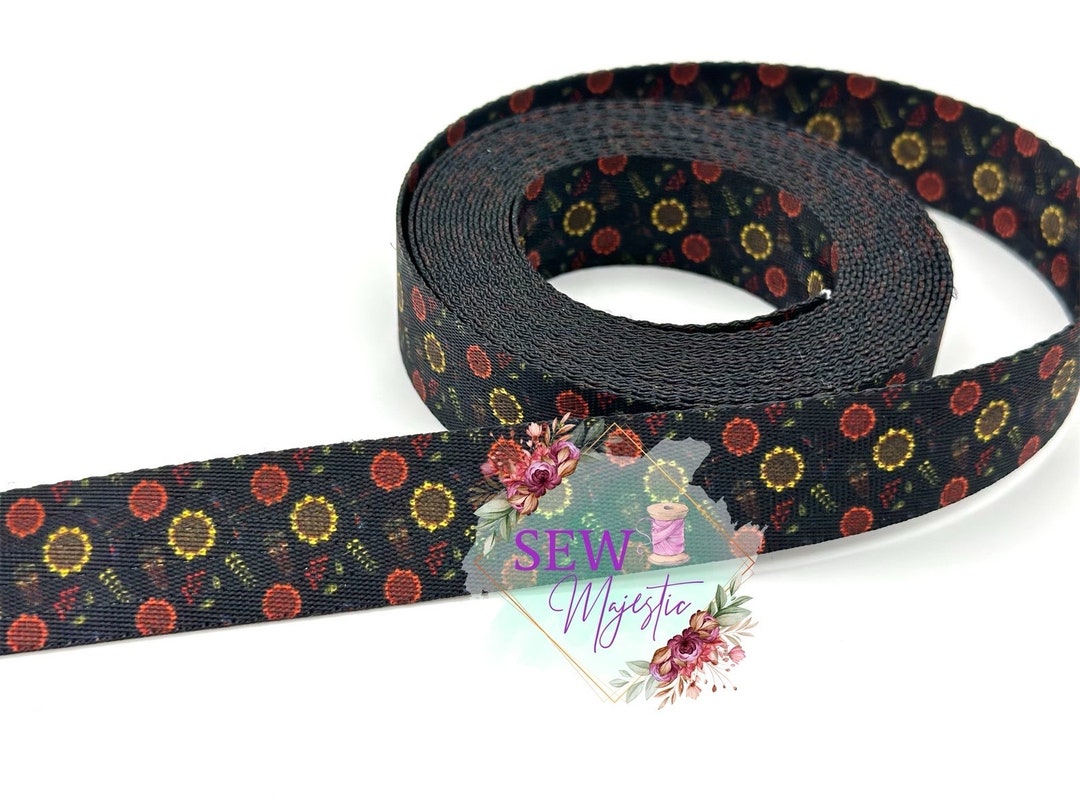 1" Sunflower 3 Yards, Seatbelt Webbing, for Bagmaking, for Straps, Sew ...