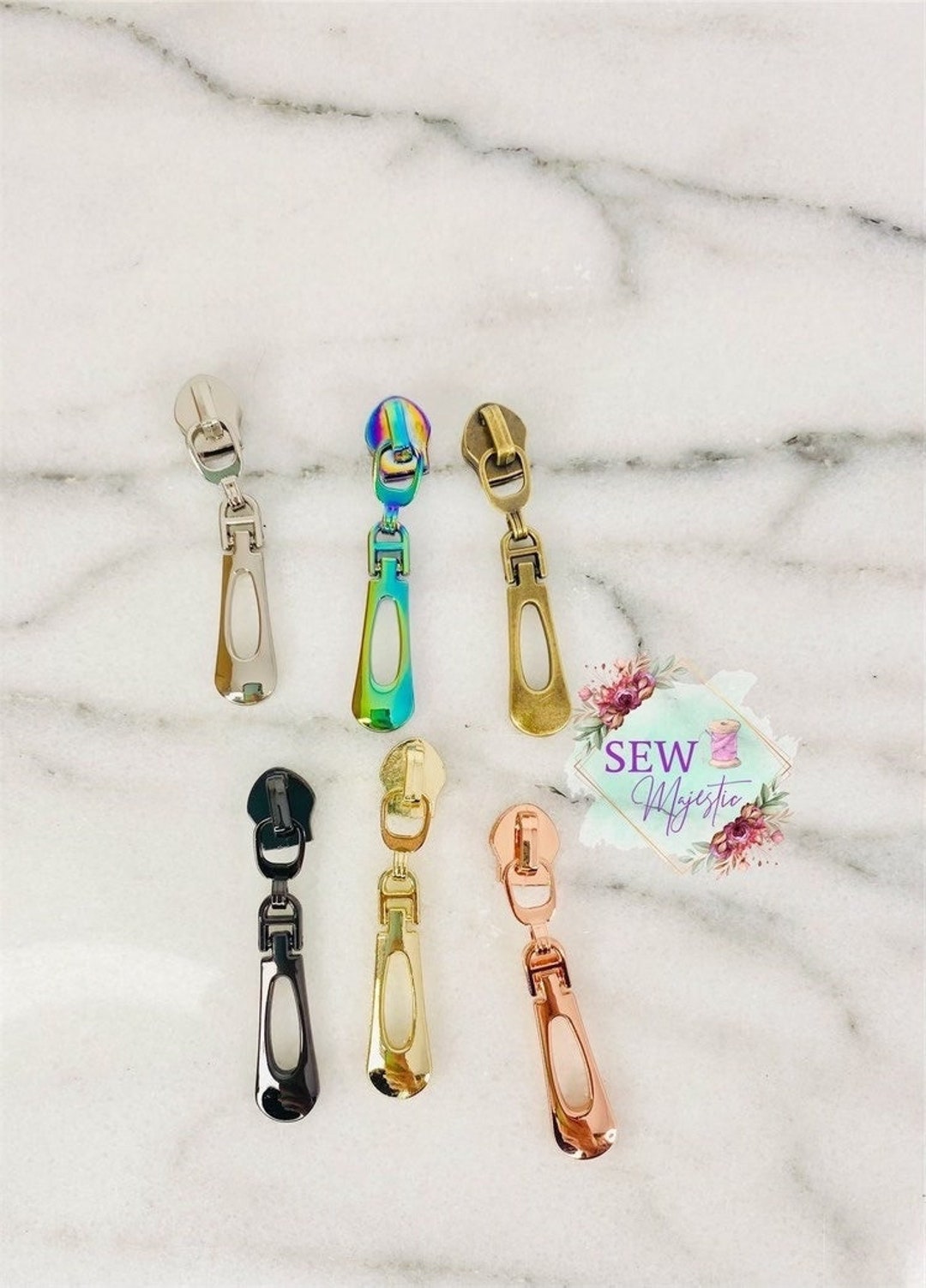 Standard Dangle Zipper Pull, Size #5 Zipper Pull, Sew Majestic, Nylon ...