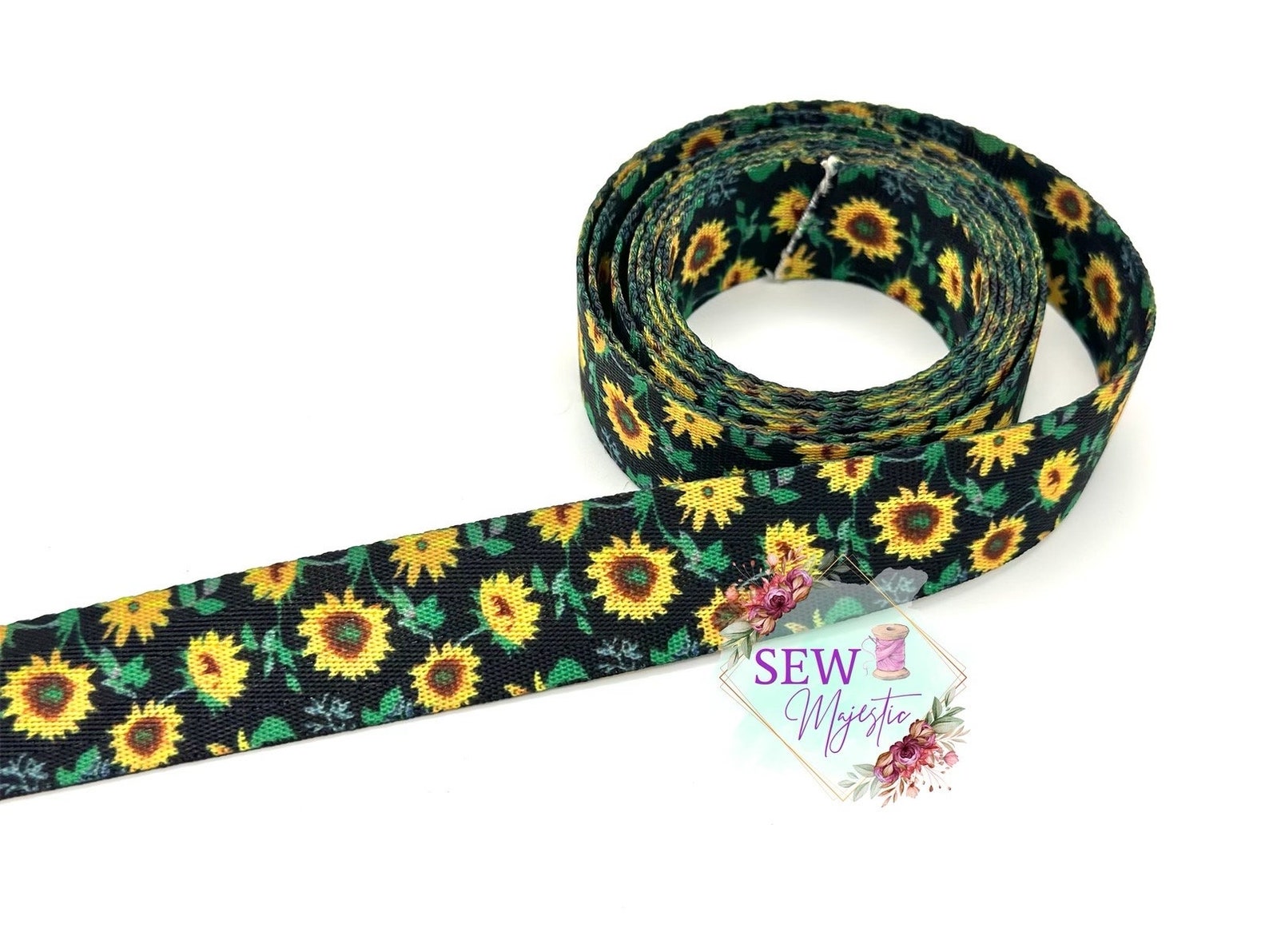 1" Sunflower 5 Yards, Seatbelt Webbing, for Bagmaking, for Straps, Sew ...