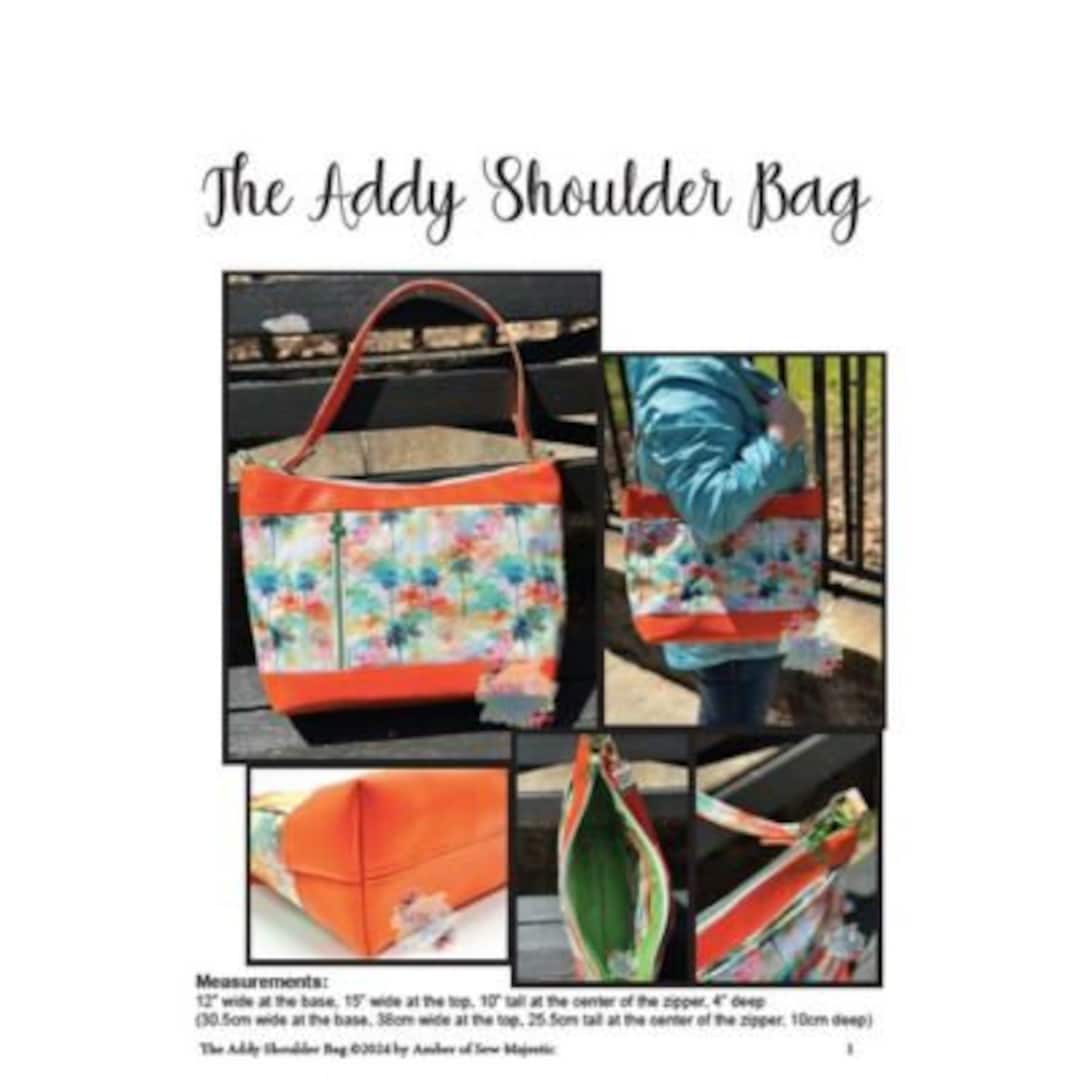 Addy Shoulder Bag Sewing Pattern by Sew Majestic, Downloadable PDF ...