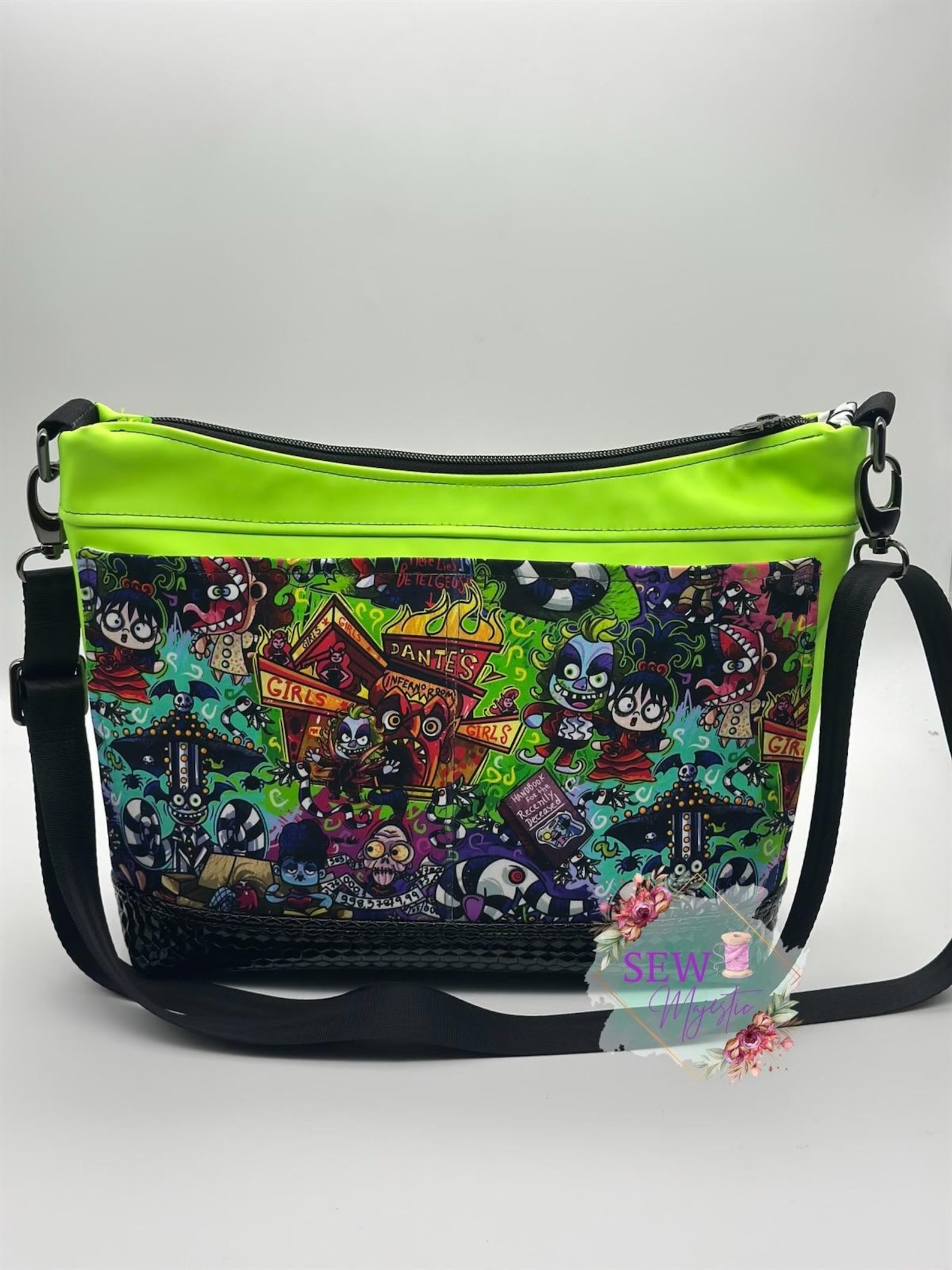 Horror Themed Crossbody Bag, Glow in the Dark, Spooky Custom Purse ...