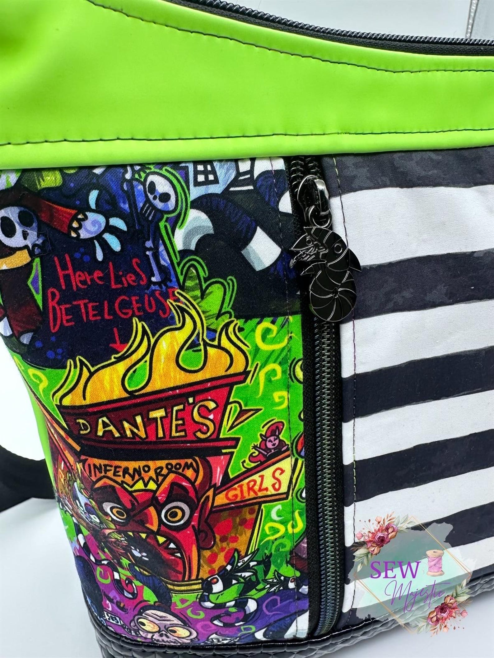 Horror Themed Crossbody Bag, Glow in the Dark, Spooky Custom Purse ...