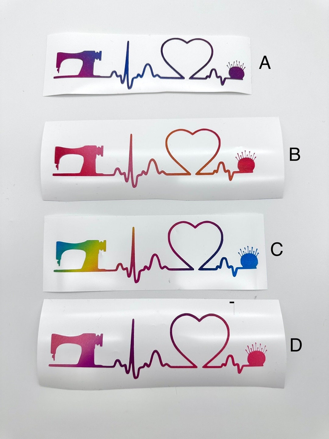 Sewing Heartbeat EKG Vinyl Decal, Sewing Sticker, Sewing Decal, for ...