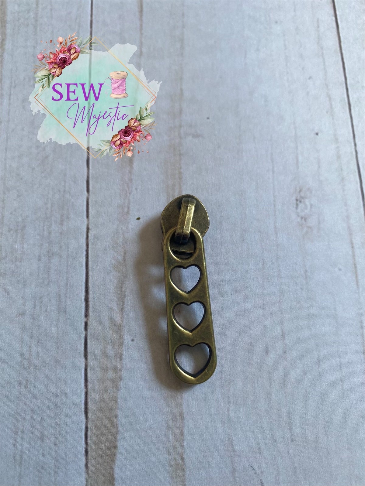 Triple Love Heart Size #5 Zipper Pulls for Nylon Zippers, Heart Zipper ...