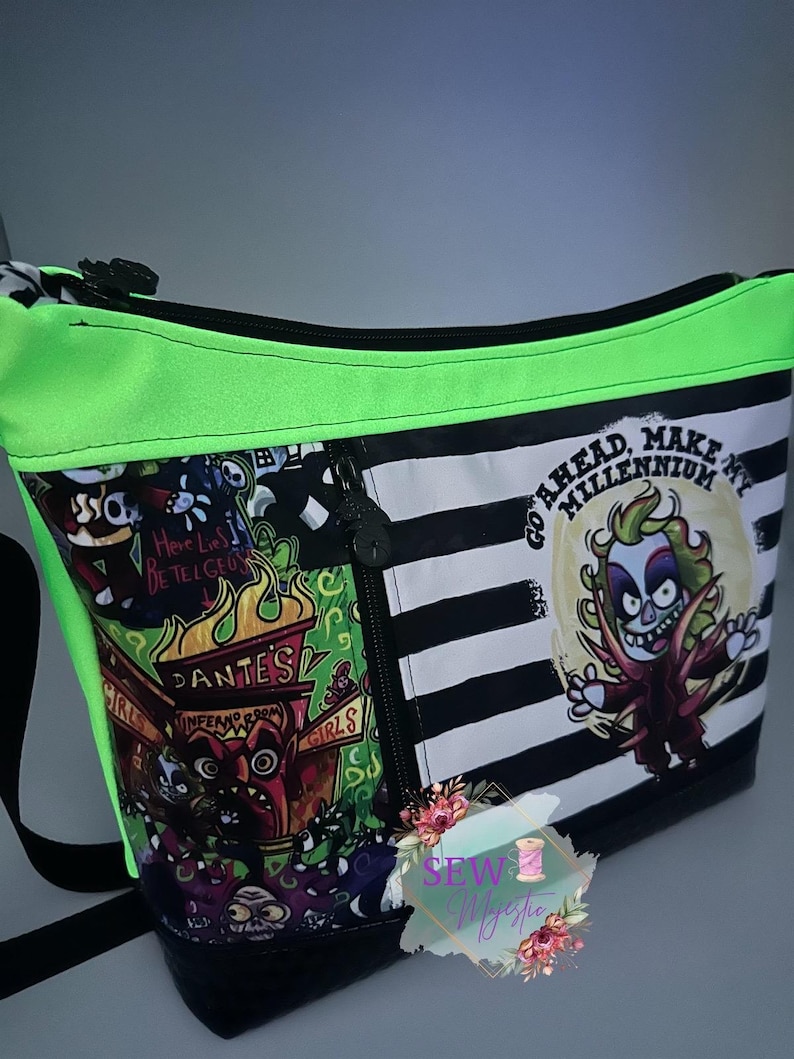 Horror Themed Crossbody Bag, Glow in the Dark, Spooky Custom Purse ...