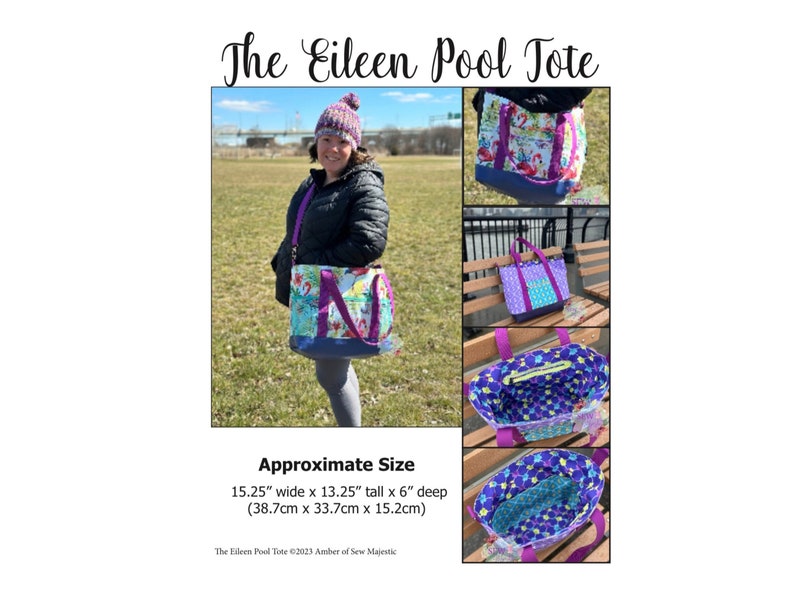The Eileen Pool Tote Pattern, PDF Printable Pattern, Sewing Pattern ...