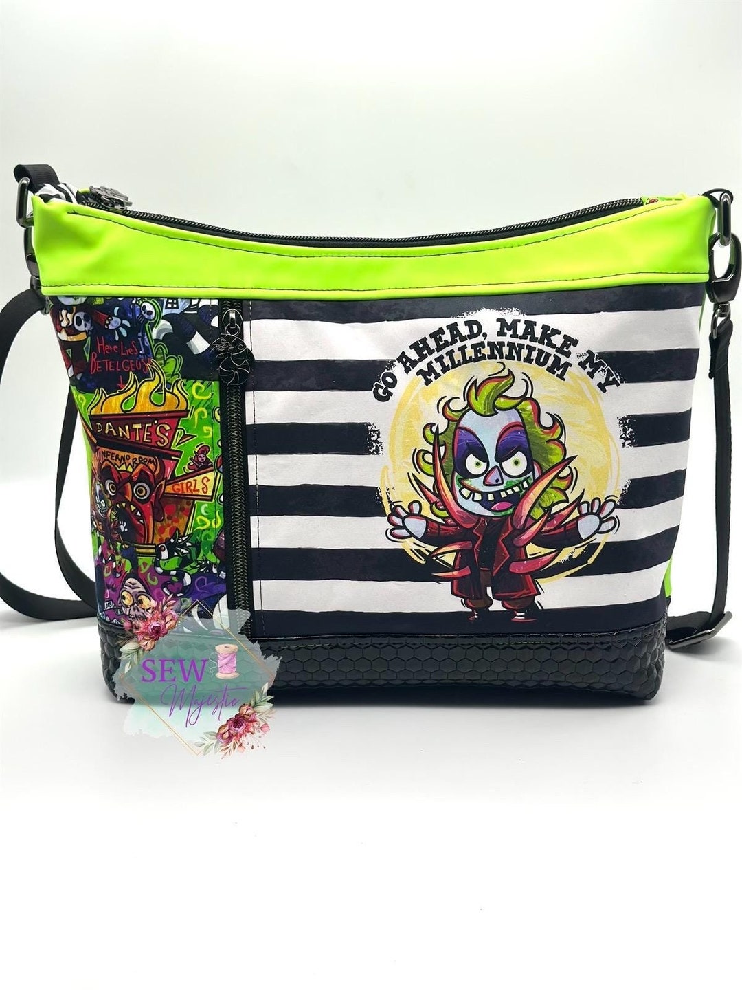 Horror Themed Crossbody Bag, Glow in the Dark, Spooky Custom Purse ...