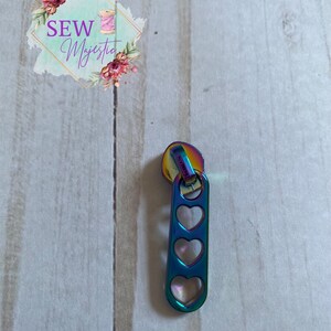 Triple Love Heart Size #5 Zipper Pulls for Nylon Zippers, Heart Zipper ...