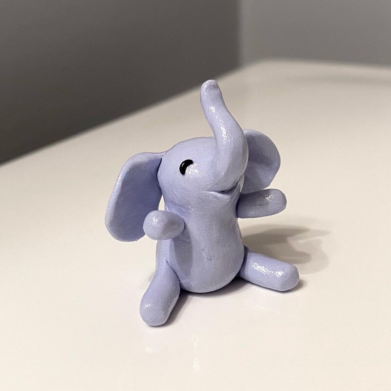 Clay Baby Elephant - Etsy