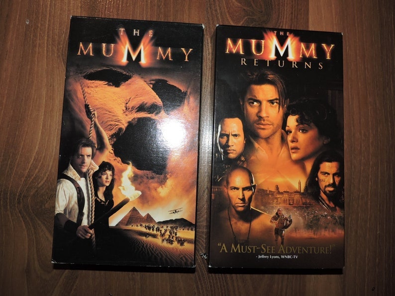 VHS the Mummy 1999 and the Mummy Returns 2001 - Etsy