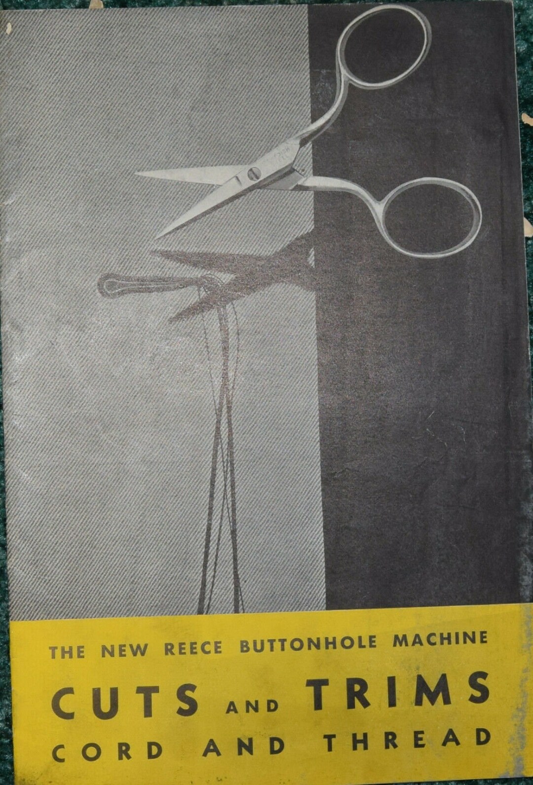 New Reece Buttonhole Machine Booklet "cuts and Trims Cords & Thread ...