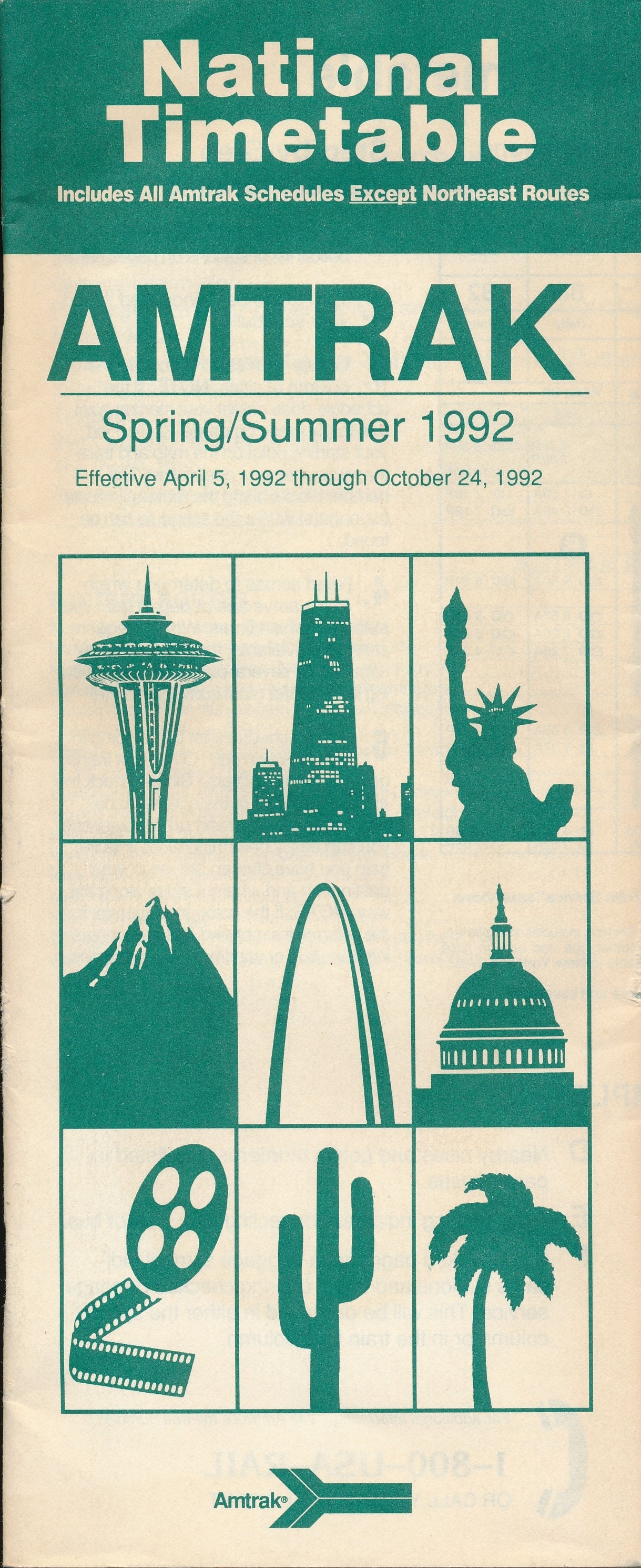 Amtrak National Passenger Train Timetables Lot of 5 in the 1990's: 1991 ...