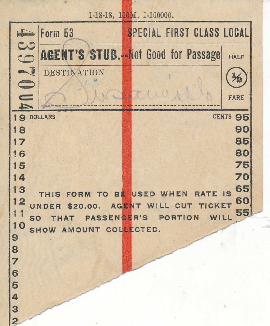 Southern Pacific Railroad Vintage Antique Ticket (very Rare) Issued by ...