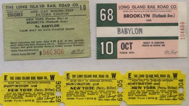 New York City Commuter Train Tickets Lot of 45 Tickets. Two From the ...
