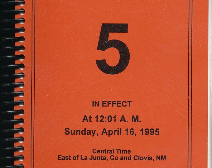 Santa Fe Railway Employee Timetable No. 5 April 16, 1995 System - Etsy