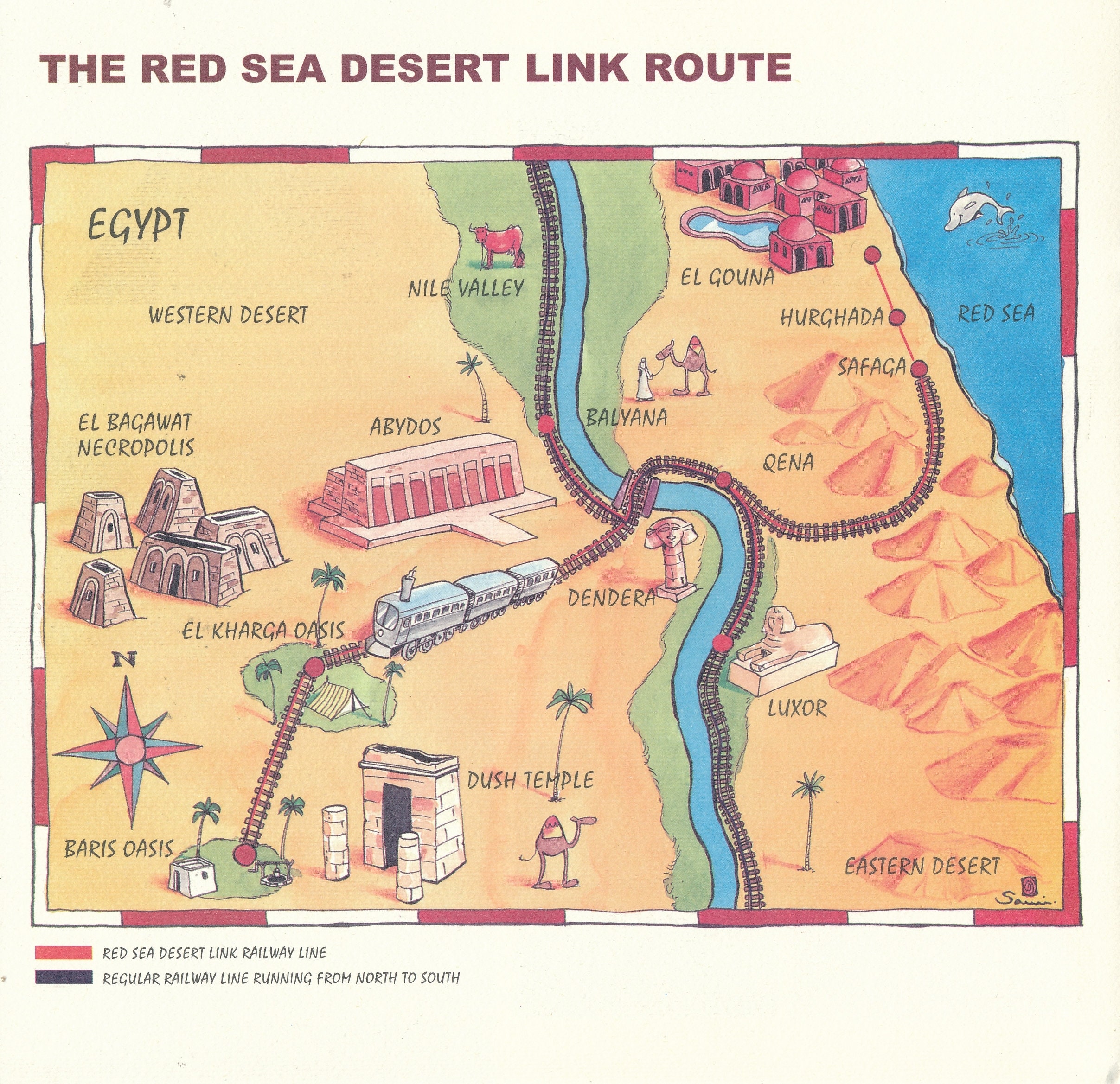 Egyptian National Railways the Red Sea Desert Link Brochure - Etsy