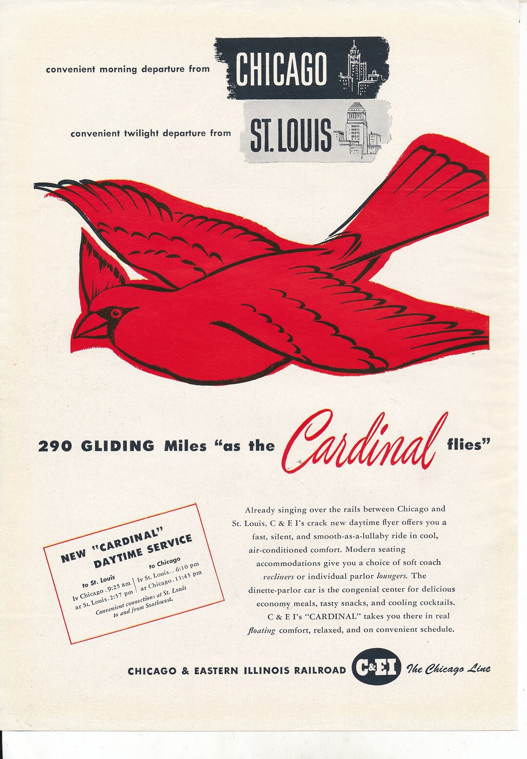 Chicago & Eastern Illinois RR 3 Magazine Print Ads From the 1940's ...