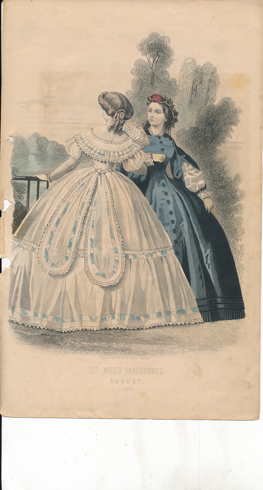Antique Authentic Lithograpyh Victorian Art Lot of 4 August 1862 Issue ...