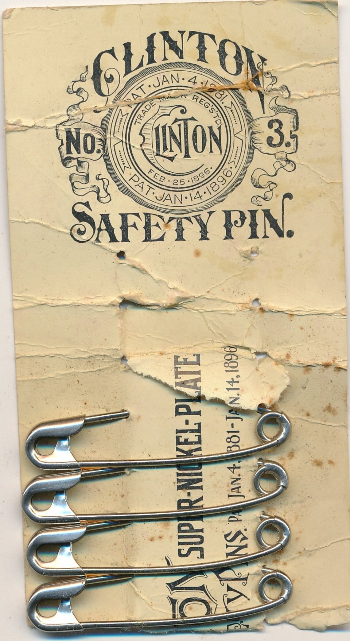 Vintage Antique Safety Pins and Straight Pins Lot of 5 Items - Etsy