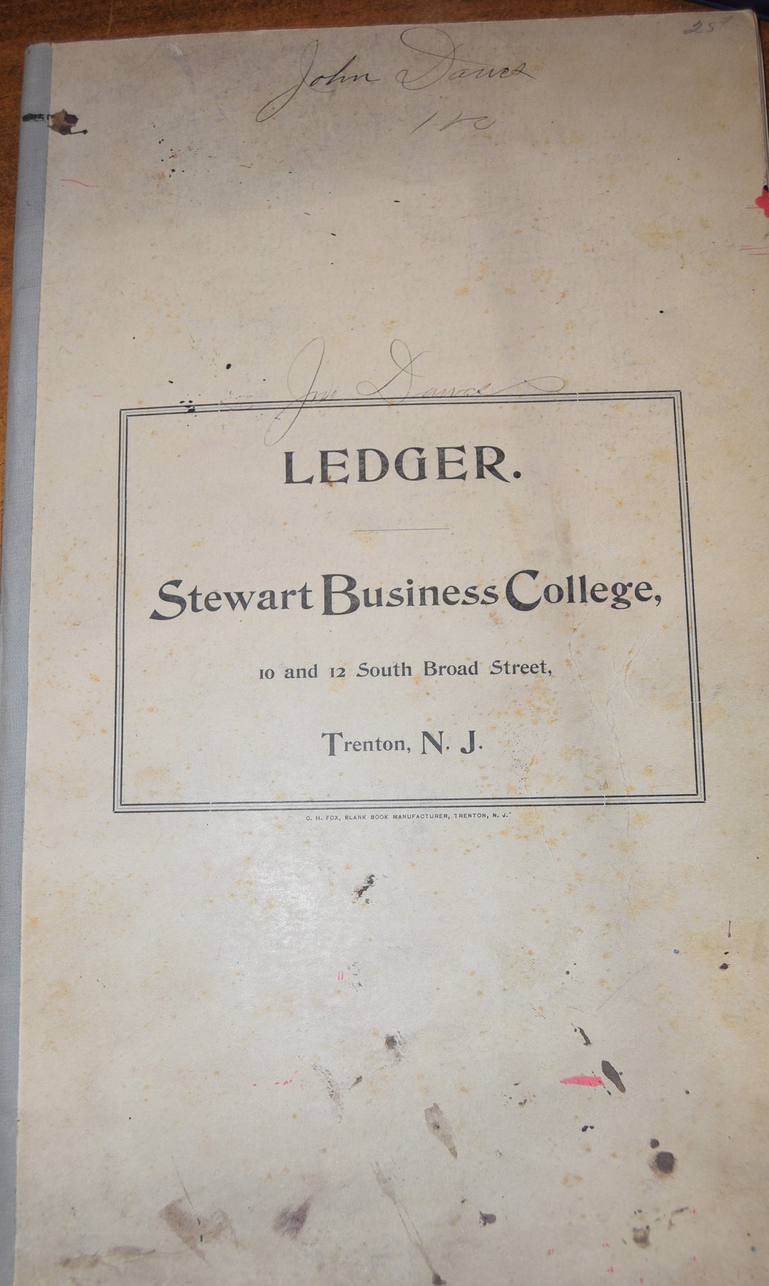1896 Ledger All Pages Have Been Completed by John Dawes Jr. of New ...