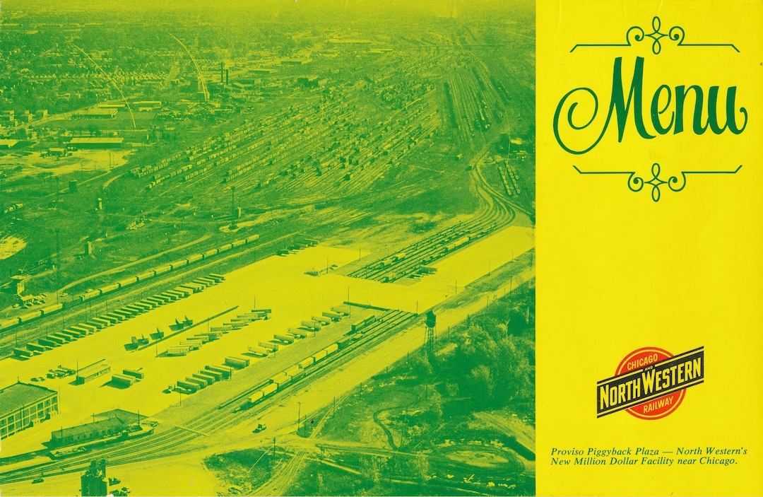 Dining Car Menu: Chicago and North Western Dinner Menu - Etsy