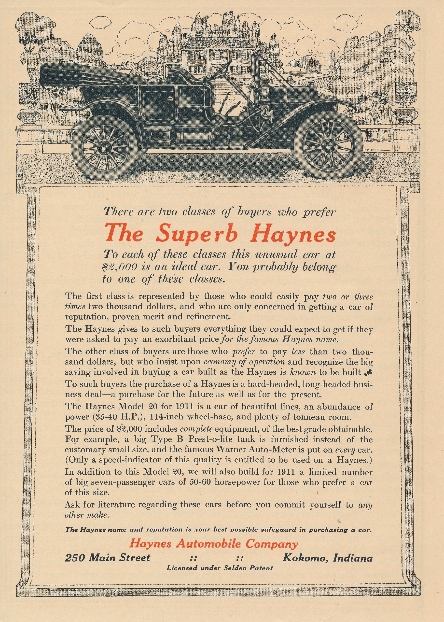 Haynes Automobile Company 4 Vintage Print Ads From the 1900's - Etsy