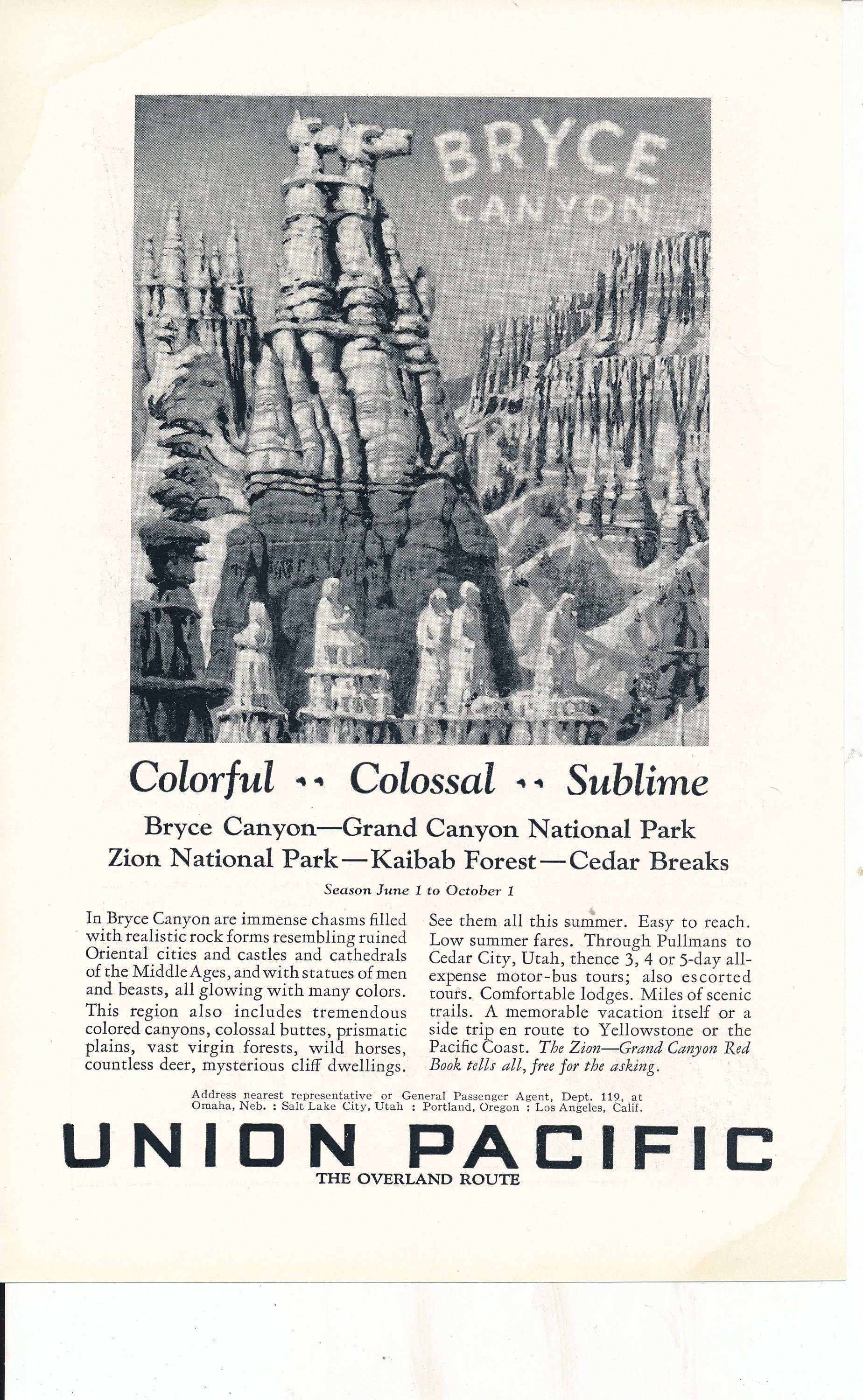 Union Pacific Railroad 3 Magazine Print Ads From the 1920's - Etsy