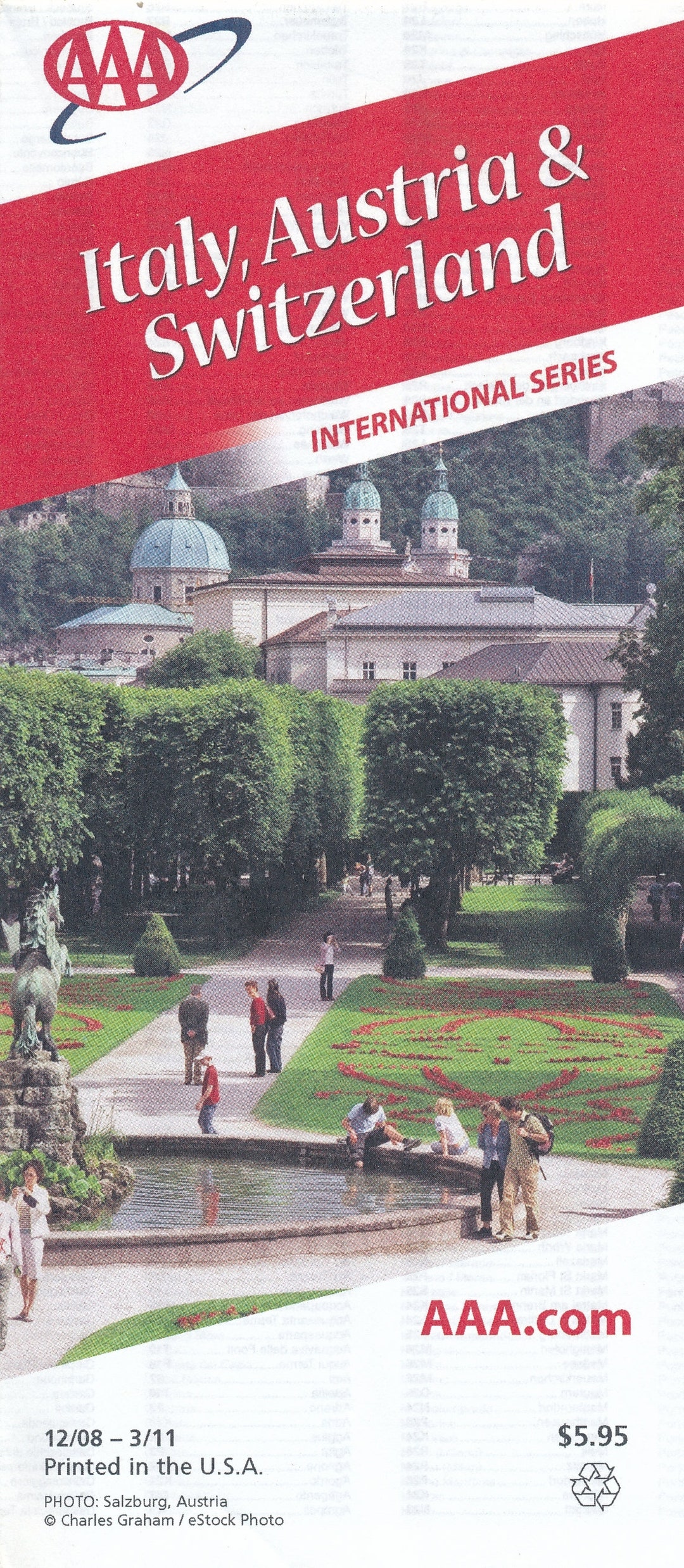 AAA Map of Italy, Austria and Switzerland 2008 Brand New - Etsy