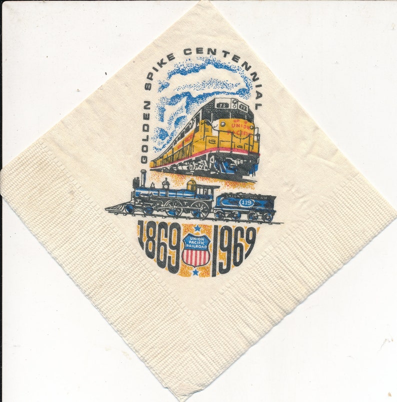 Union Pacific Railroad Paper Napkins, Onboard Stationary , and Coasters ...