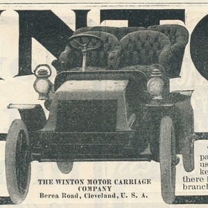 2 Vintage Print Ads for Winton Cars From the 1900s - Etsy