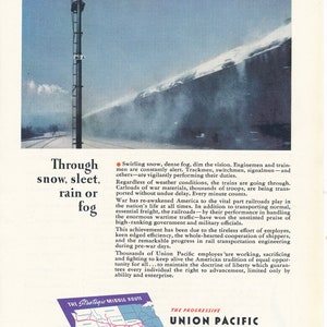 Union Pacific Railroad 5 Magazine Print Ads From the 1940's and 1950's ...