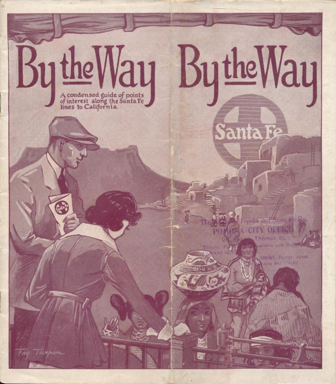 Santa Fe Railway Brochure by the Way January 1926. A Condensed Guide of ...