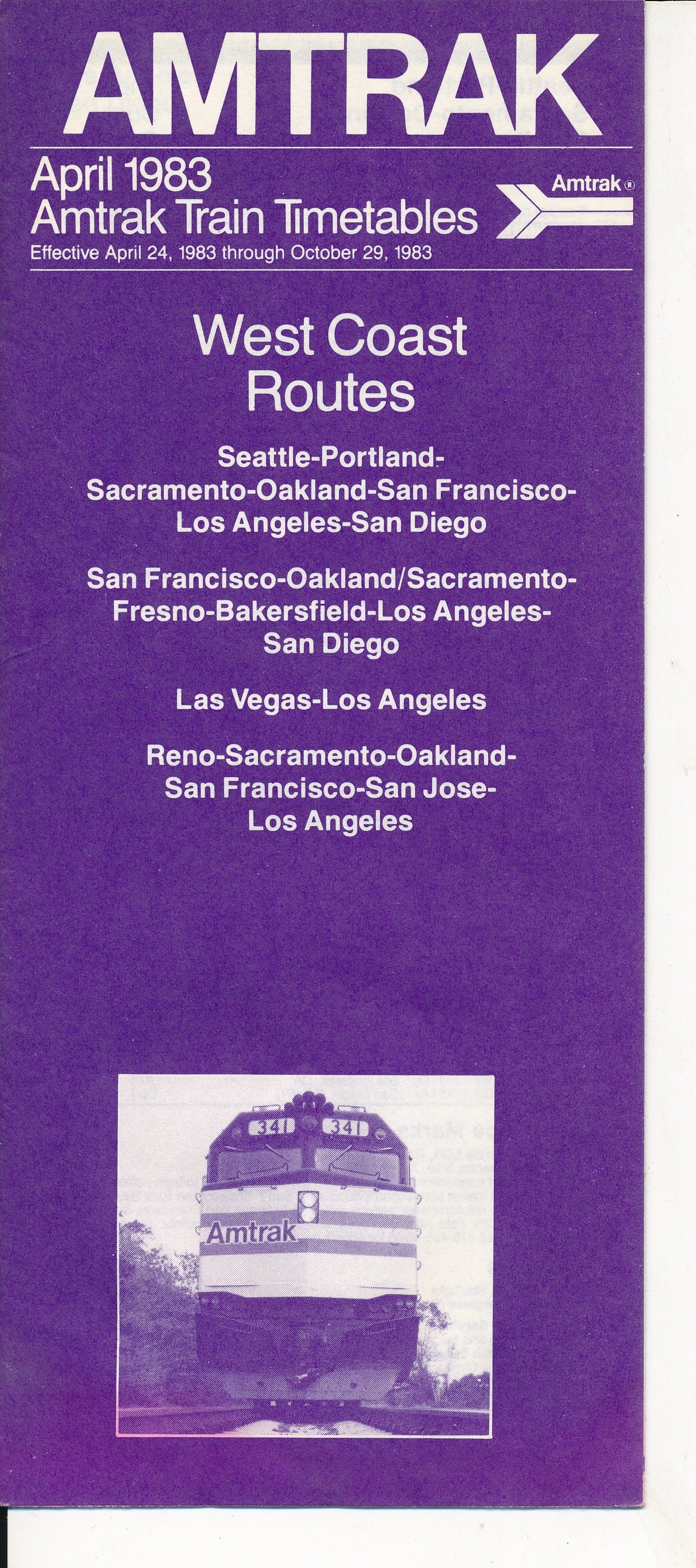 Amtrak West Coast Brochures and Timetables Lot of 10 Items - Etsy