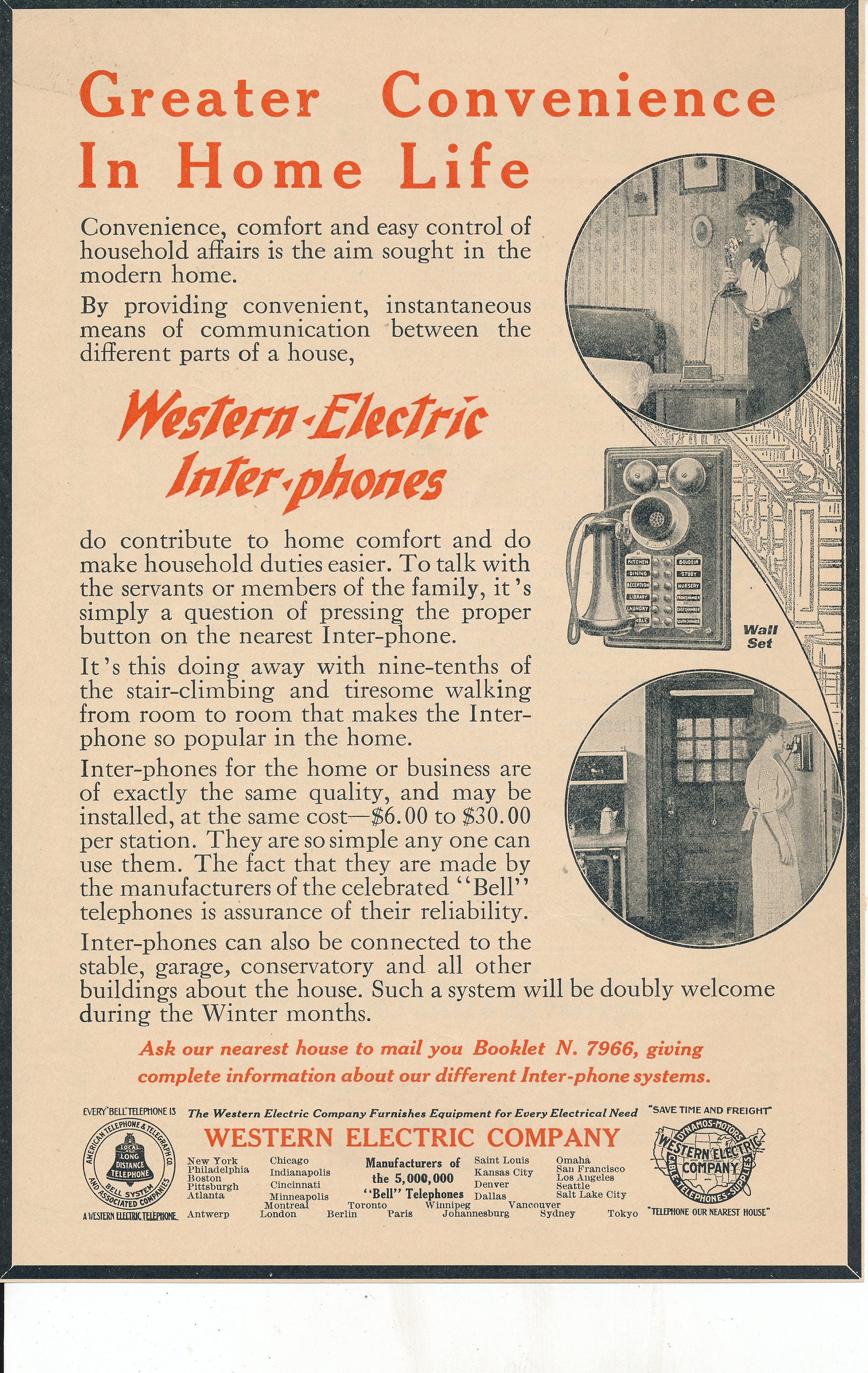 Western Electric Company 2 Vintage Magazine Ads From 1910's to 1915's ...
