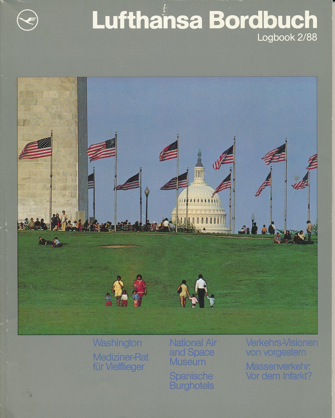Lufthansa Airlines Inflight Magazine bordbuch February 1988 - Etsy