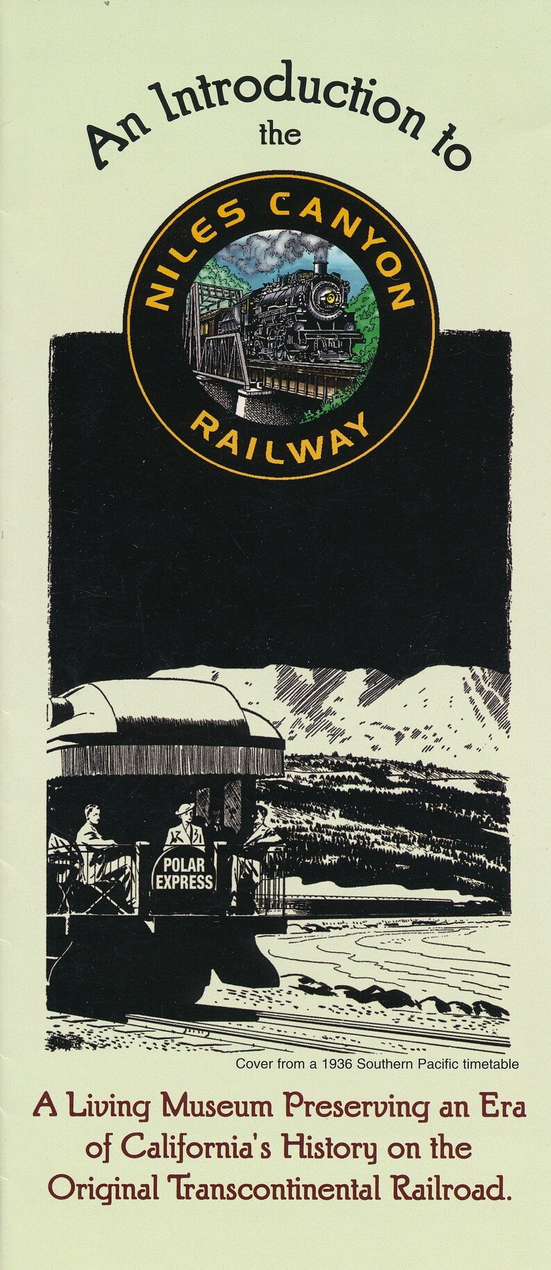 Niles Canyon Railway Brochure and Ticket - Etsy