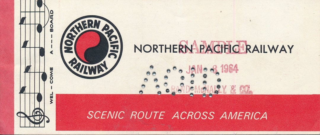 Northern Pacific Railway Ticket - Etsy