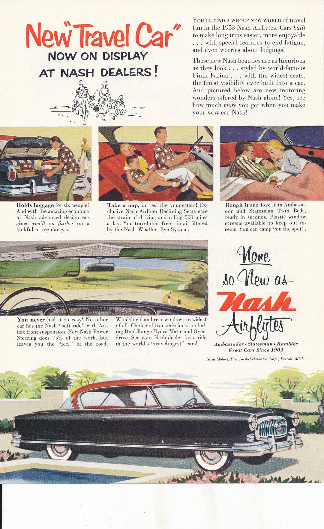 2 Vintage Nash Print Ads From the 1940s and 1950s - Etsy
