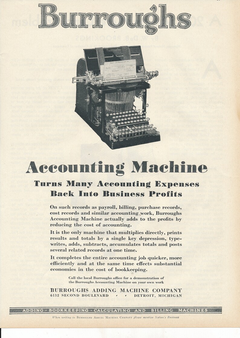 10 Vintage Antique Magazine Ads for Office Machines 1890's - Etsy