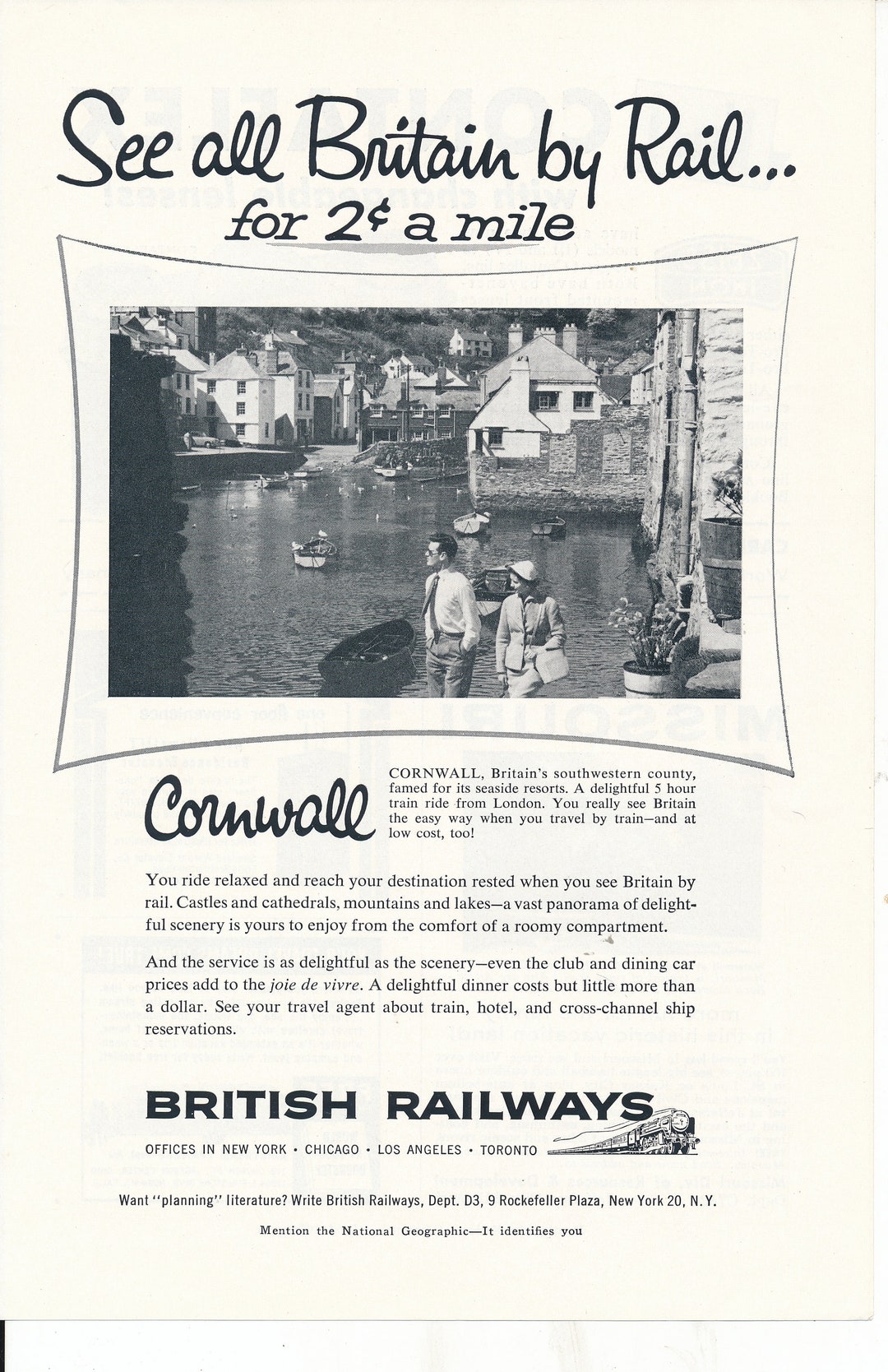British Railways Magazine Print Ads Lot of 3 From the 1950's - Etsy