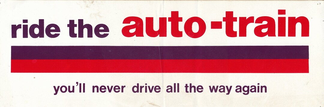 Vintage Auto-train Bumper Sticker - Etsy