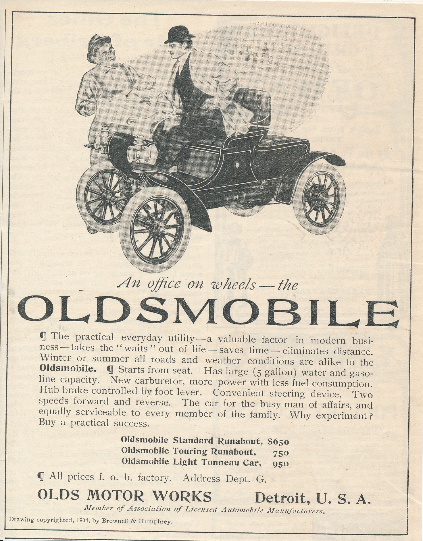 5 Vintage Oldsmobile Print Ads From the 1900's - Etsy