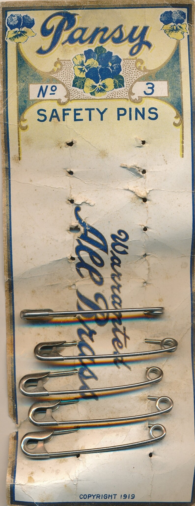 Vintage Antique Safety Pins and Straight Pins Lot of 5 Items - Etsy