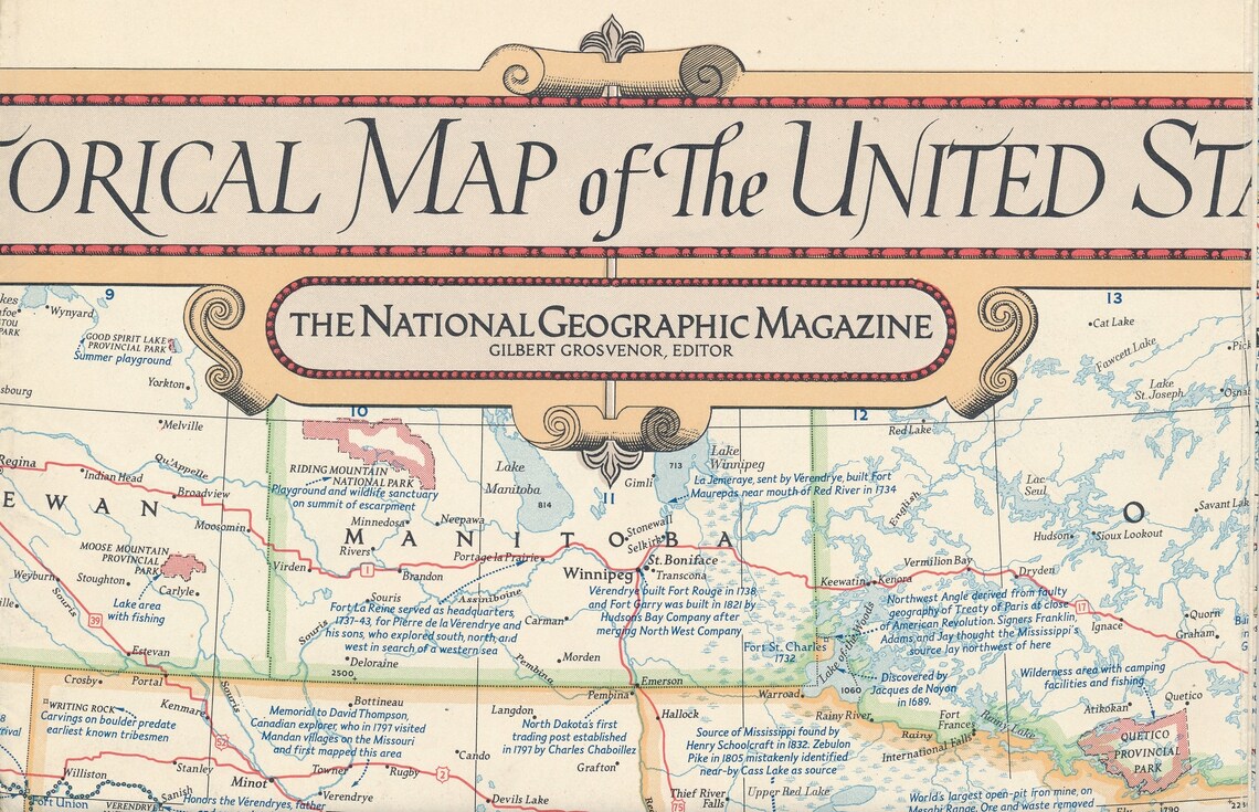 The National Geographic Magazine Maps: Historical Map of the United ...