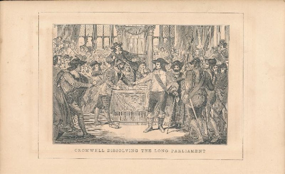 Historic Drawing Cromwell Dissolving the Long Parliament 5 X 8 - Etsy