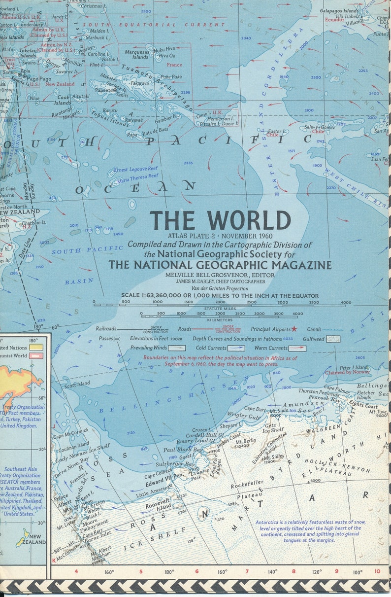 The National Geographic Magazine Maps: the World 1960 and the World in ...