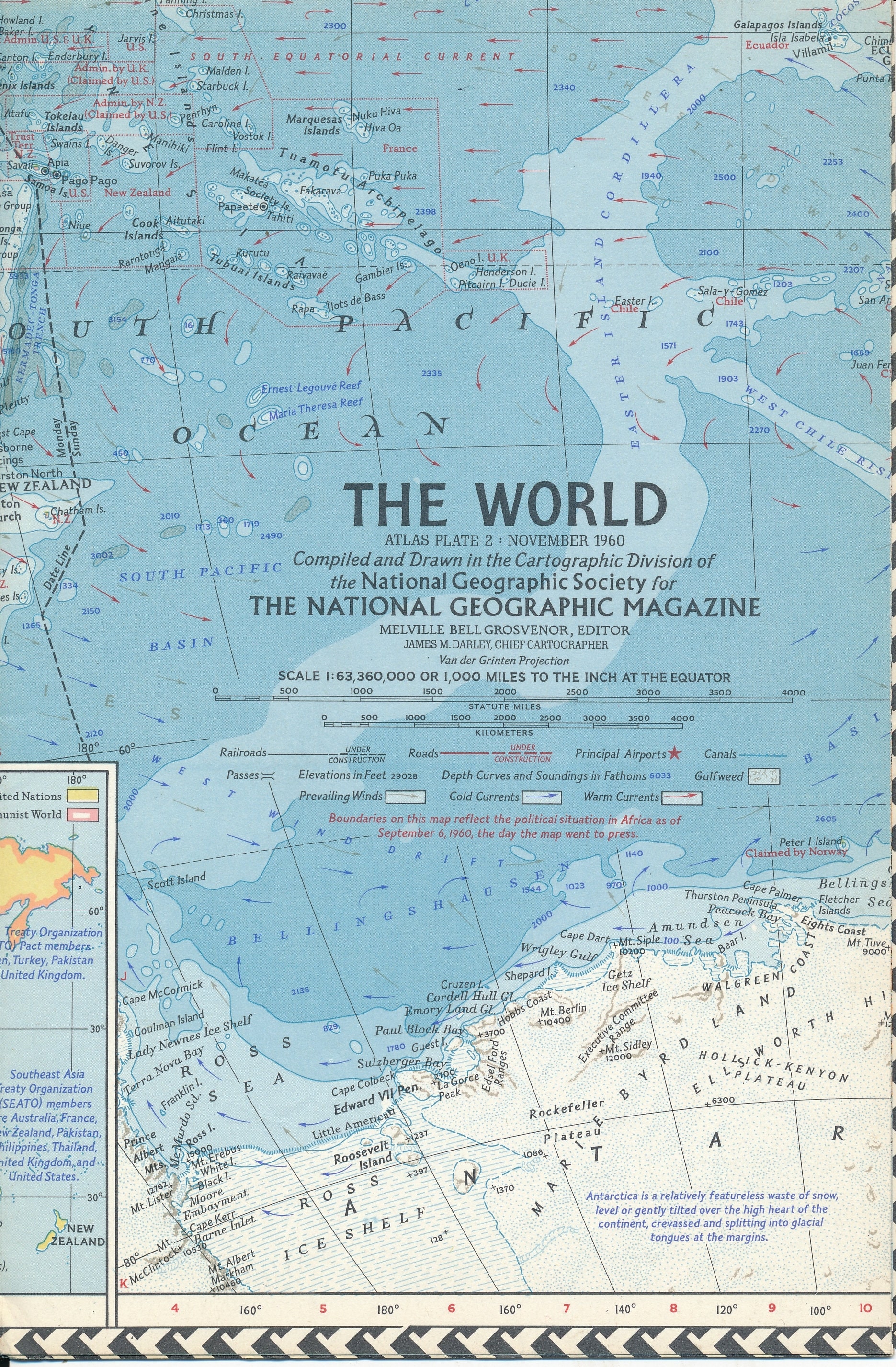 The National Geographic Magazine Maps: the World 1960 and the World in ...
