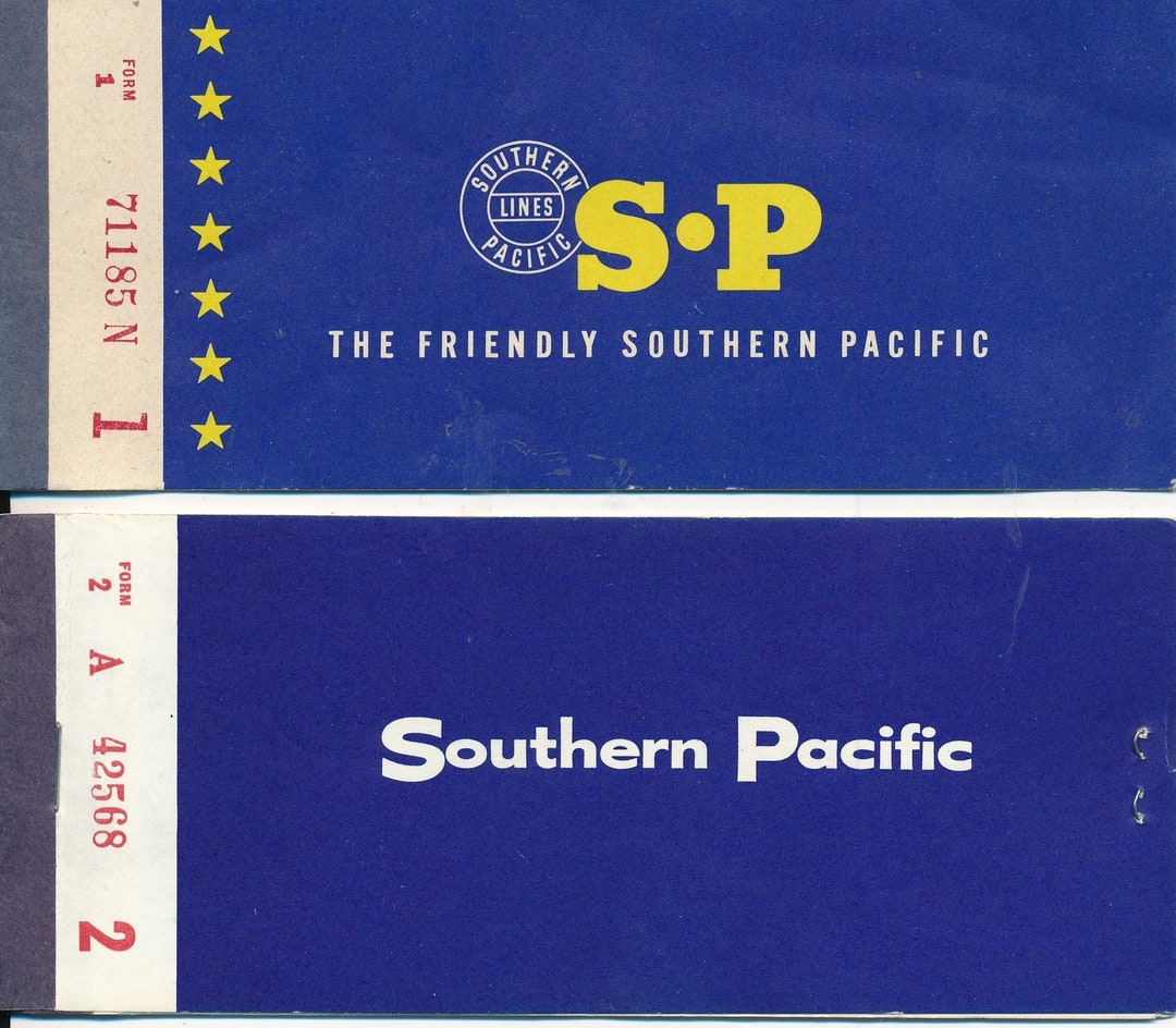 Southern Pacific Railroad Lot of 2 Vintage Tickets - Etsy