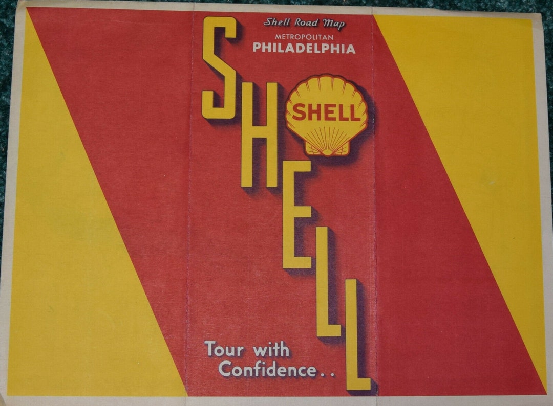 Metropolitan Philadelphia Road Map Shell 1930's - Etsy