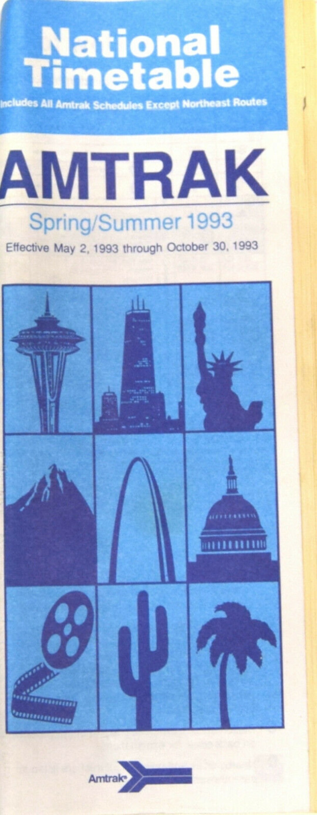 Amtrak National Passenger Train Timetables Lot of 5 in the 1990's: 1991 ...